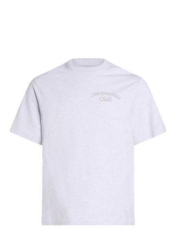 JACQUEMUS man t-shirt light grey size m cotton